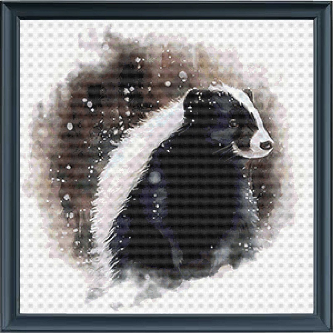Winter Skunk Full Coverage Cross Stitch Pattern (PDF) - Etsy