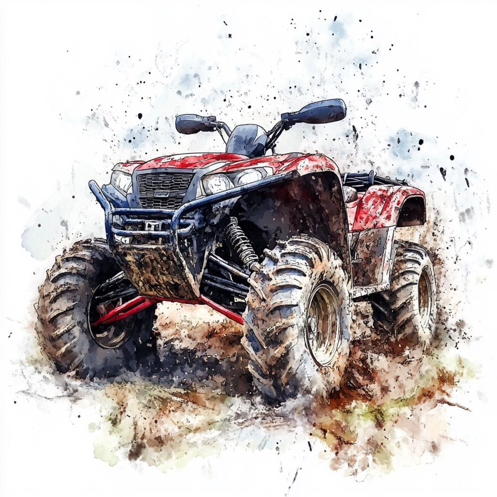 Watercolor ATV Clipart: Mud Quad Bike Image (digital Download) - Etsy