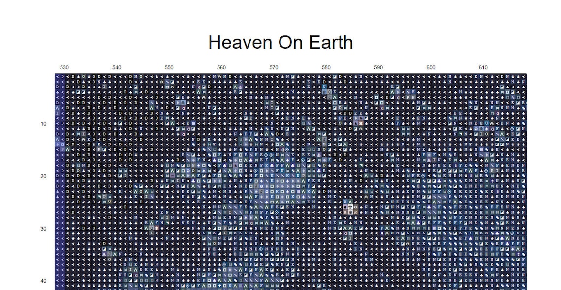 Heaven on Earth Cross Stitch Pattern Full Coverage Large Digital ...