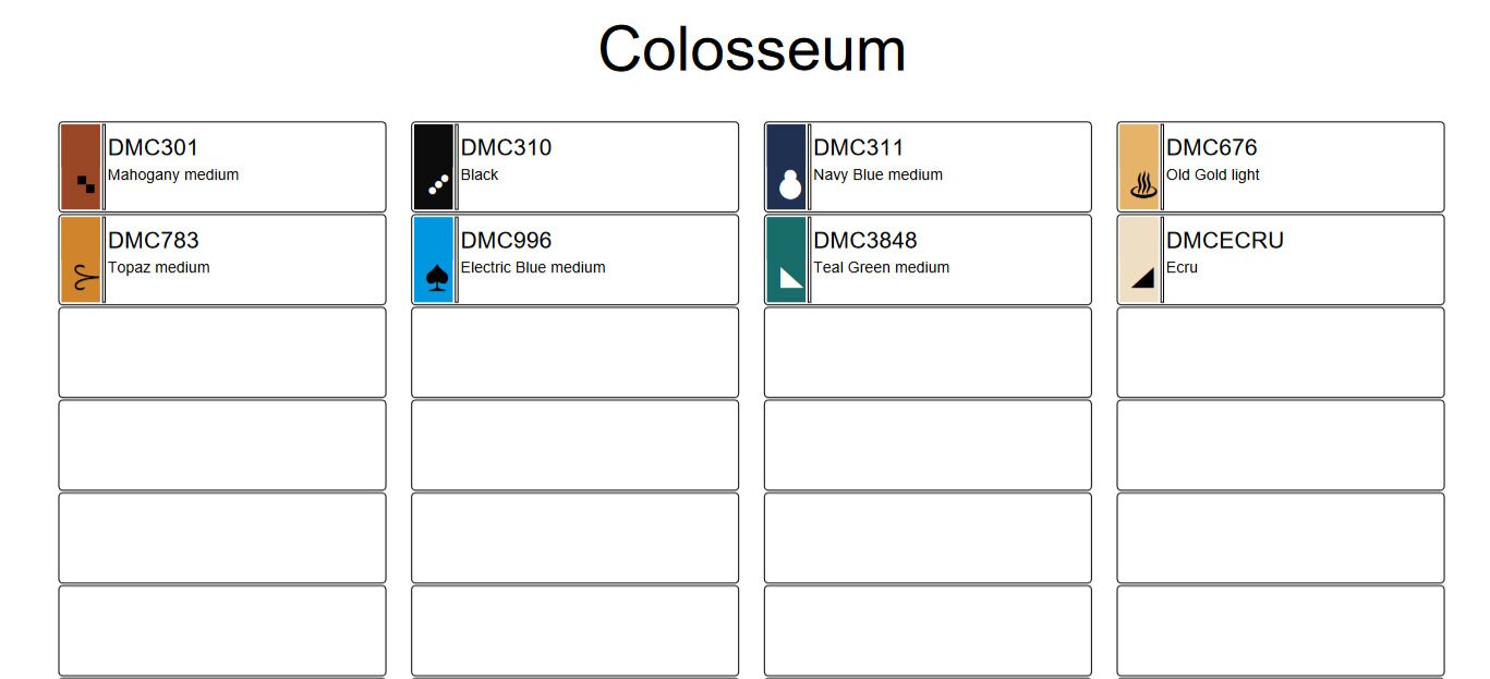 Colosseum Rome Cross Stitch Pattern: Modern Landscape Embroidery (PDF ...