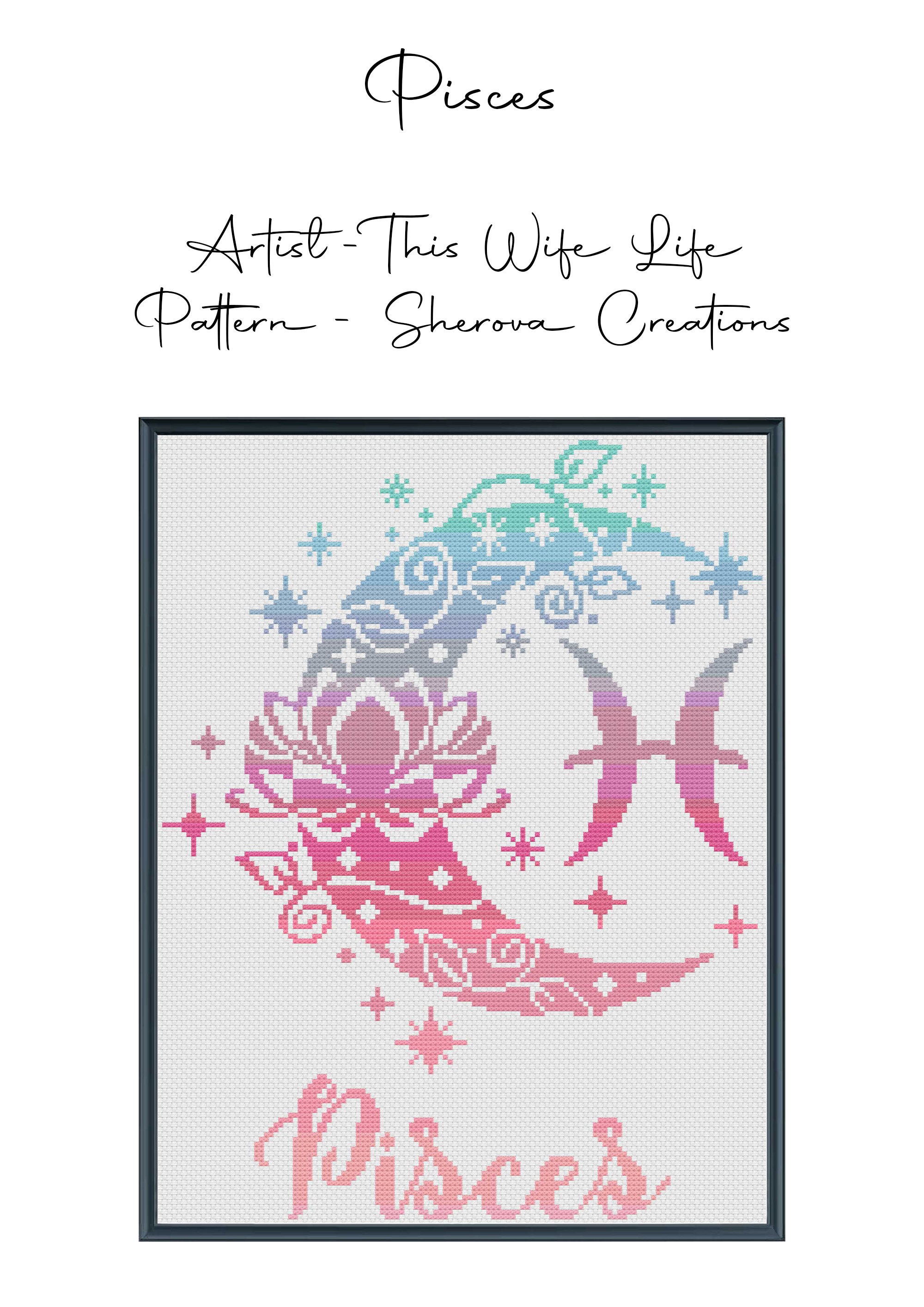 Pisces Counted Cross Stitch Pattern ** Digital | Printable ** - Etsy