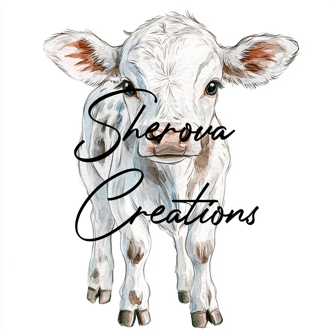 Calf Clipart Bundle: Watercolor Farm Animal Art (JPG) - Etsy