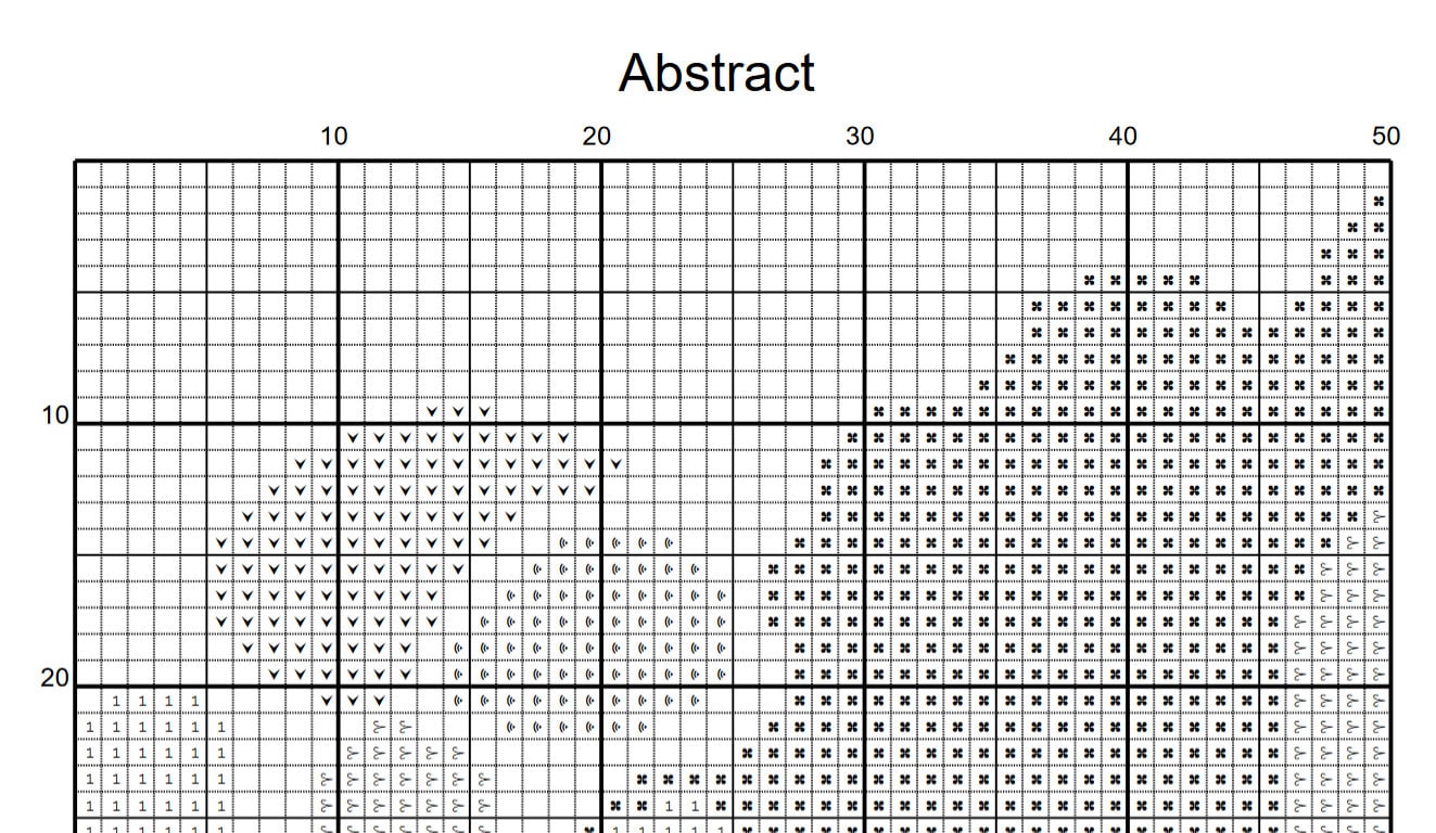 Abstract Counted Cross Stitch Pattern ** Digital | Printable ** - Etsy