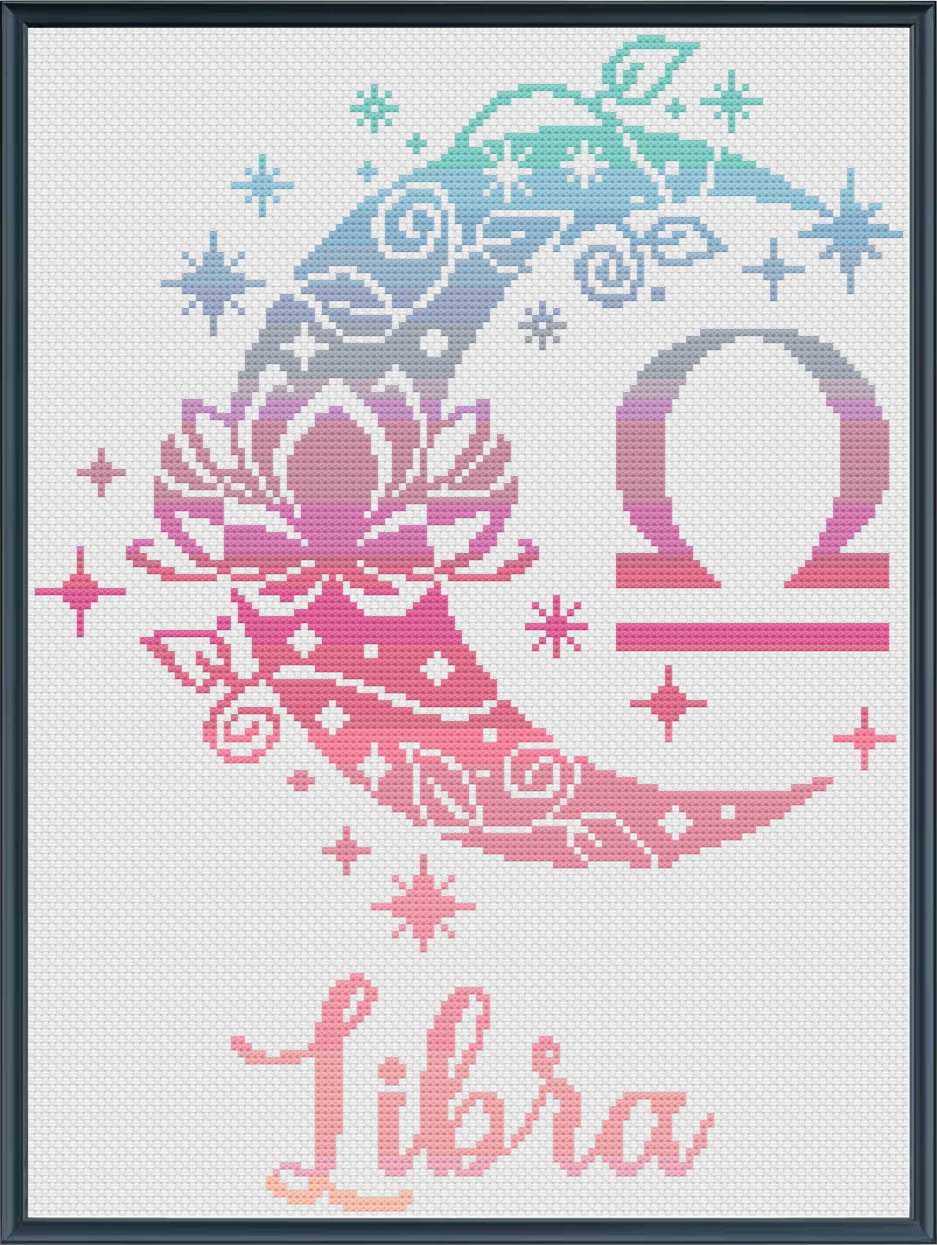Libra Counted Cross Stitch Pattern Digital Printable - Etsy