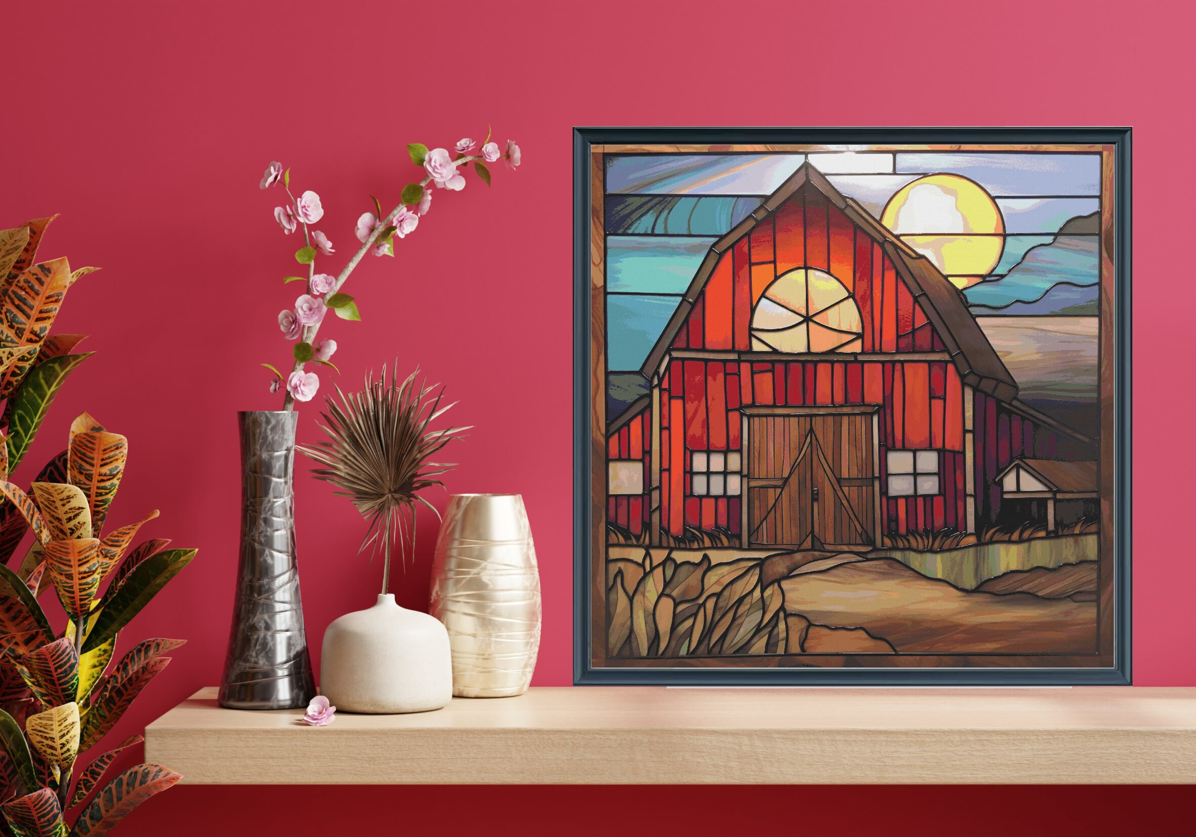 Barn Counted Cross Stitch Pattern - Etsy