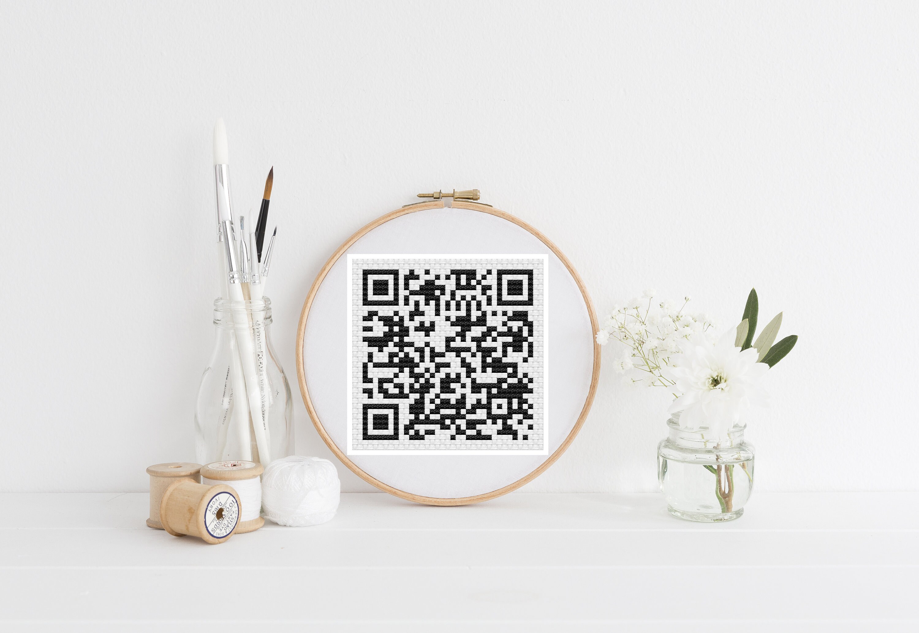 Rickroll QR Code Cross Stitch Pattern - Etsy