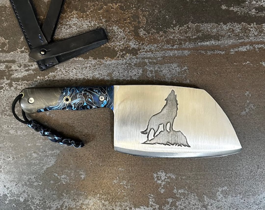 Artisan Cleaver With Custom Handle and Blade-etching - Etsy