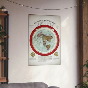 Poster | Flat Earth Map (1892) | Alexander Gleason | New Standard Map ...