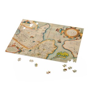 Jigsaw Puzzle (500-piece) | Tartarian Vintage Old World Map (1570 ...