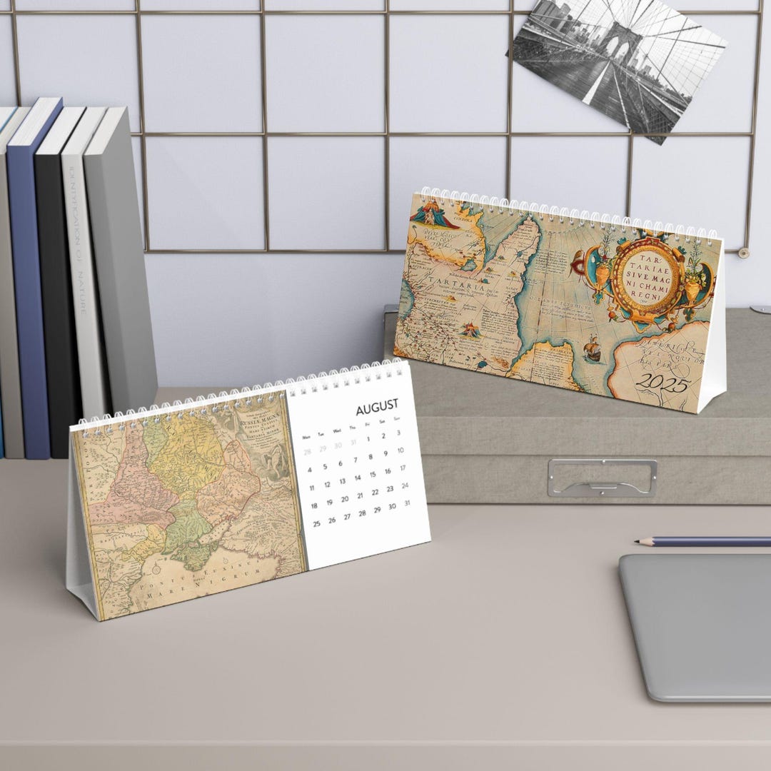 Desk Calendar 2025 Tartarian Vintage Old World Maps Conspiracy Theory ...