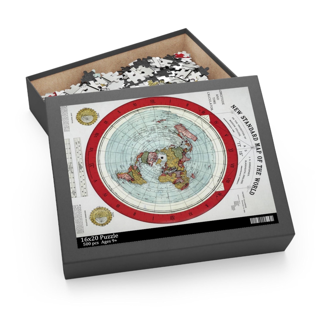 Jigsaw Puzzle (500-piece) | Flat Earth Map (1892) | Alexander Gleason ...