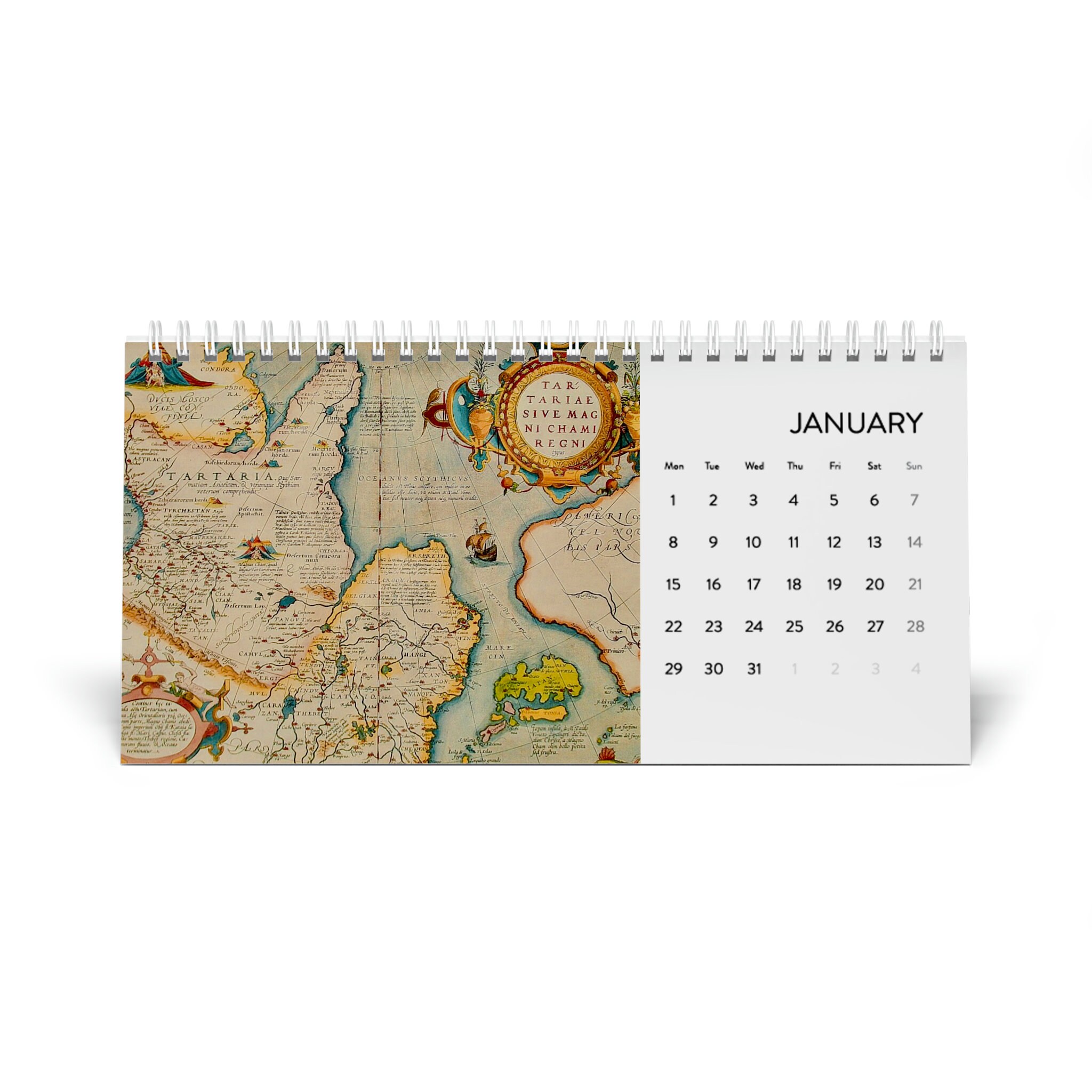 Tartarian Vintage Old World Maps Desk Calendar 2024 Gloss - Etsy