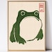 Japanese Matsumoto Hoji Frog Print, Vintage Frog Woodblock Poster ...