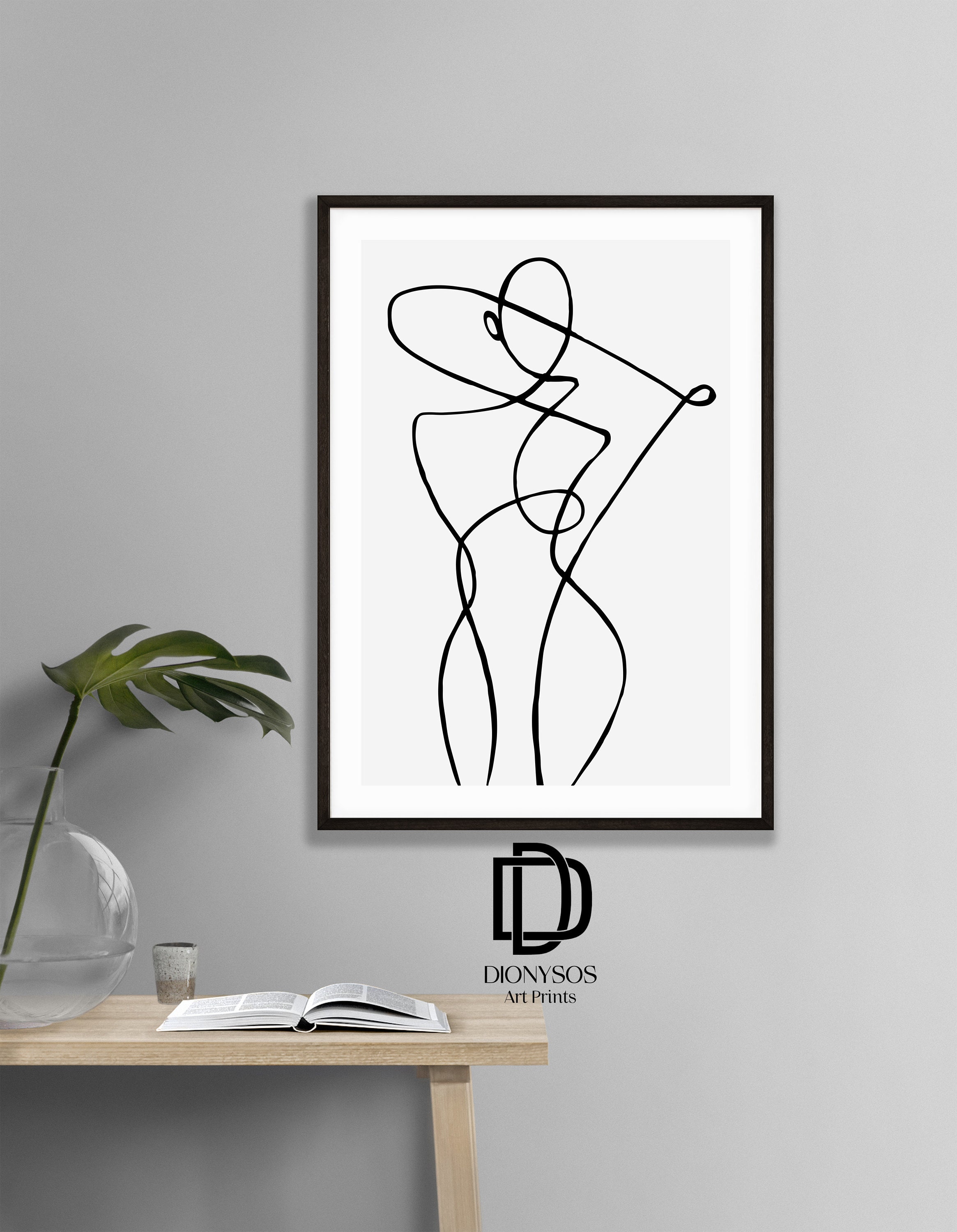 Woman Line Drawing Art Print Feminine One Line Wall Home - Etsy