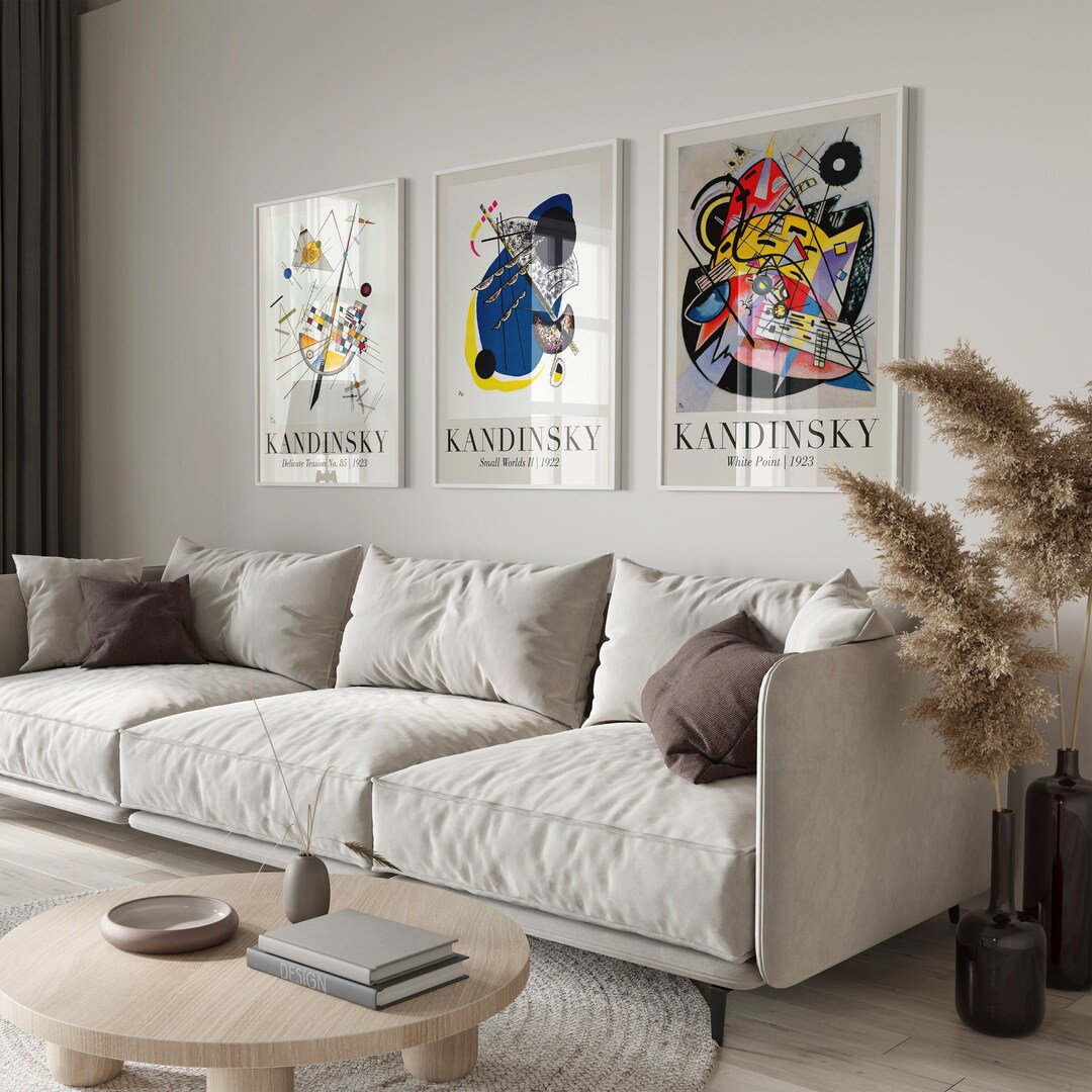 Wassily Kandinsky Printable Wall Art Set of 3, Vintage Museum ...