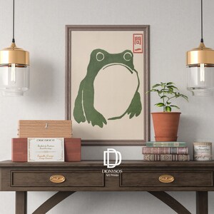 Japanese Matsumoto Hoji Frog Print, Vintage Frog Woodblock Poster ...