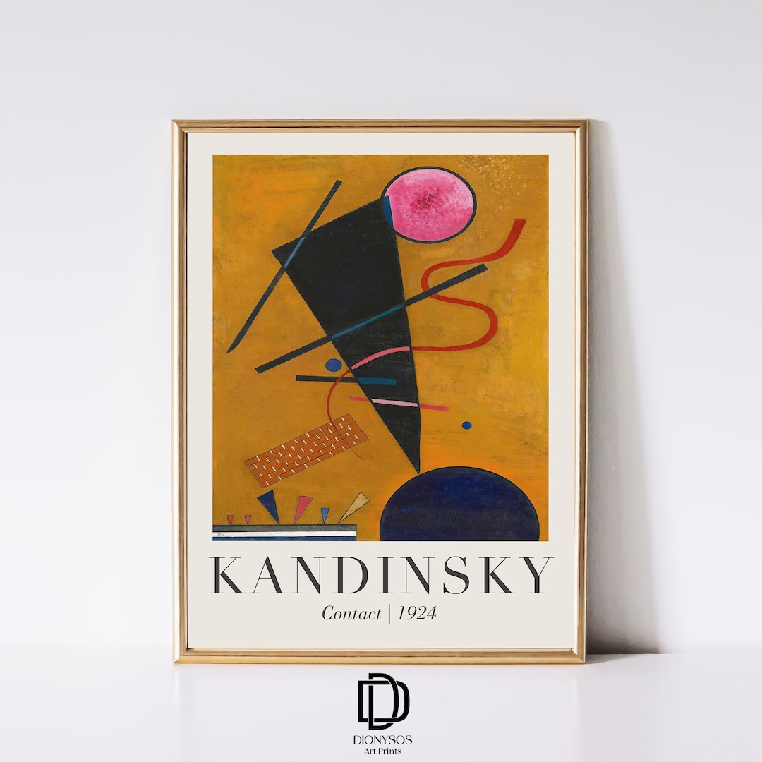 Artful Wassily Kandinsky Printable Wall Art, Vintage Geometric ...