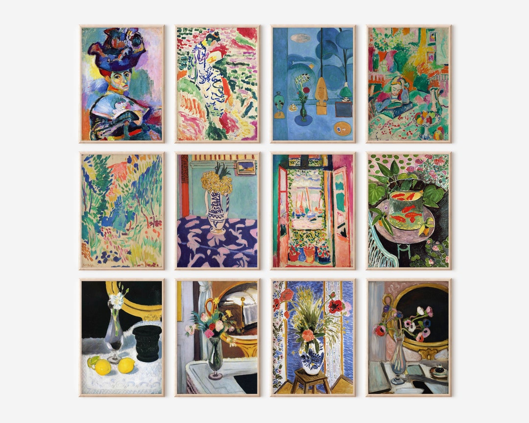 Henri Matisse Gallery Art Set of 12, Fauvism Wall Decor (digital ...