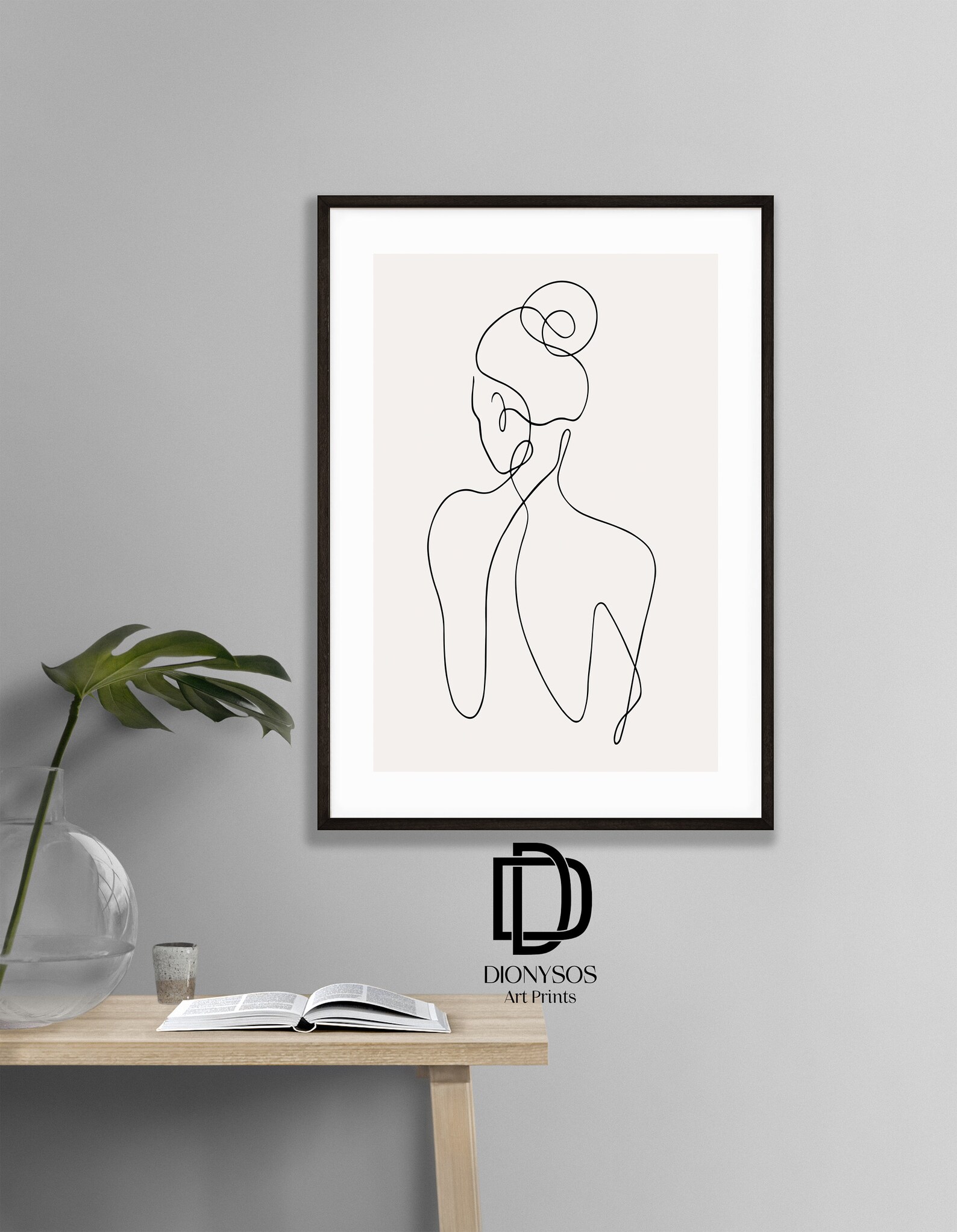 Woman Line Drawing Art Print Minimalist Feminine One Line - Etsy