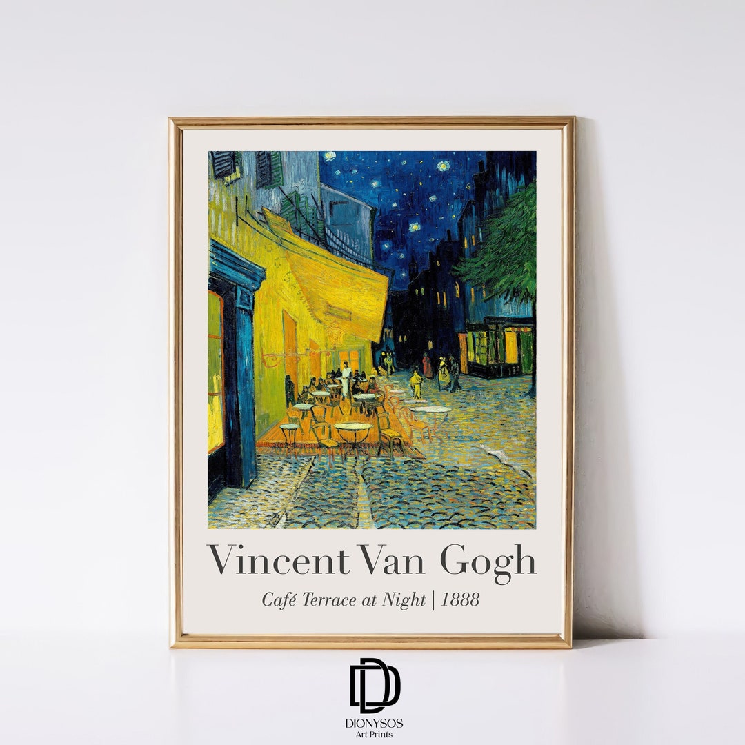 Vincent Van Gogh Cafe Terrace at Night Print, Van Gogh Exhibition ...