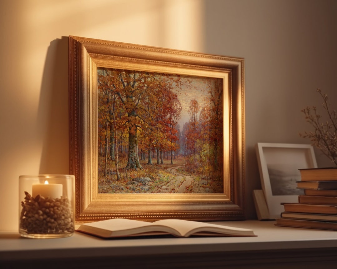 Vintage Autumn Landscape Printable Wall Art, Artful Fall Scenery Print ...