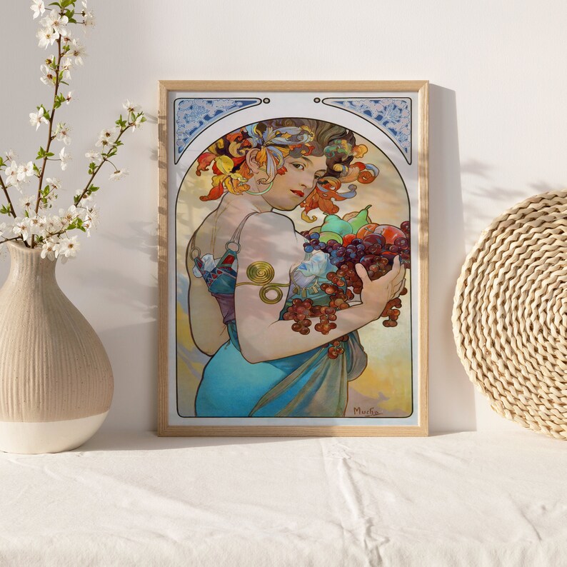 Alphonse Mucha Printable Wall Art Set, Vintage Mucha Exhibition Poster ...