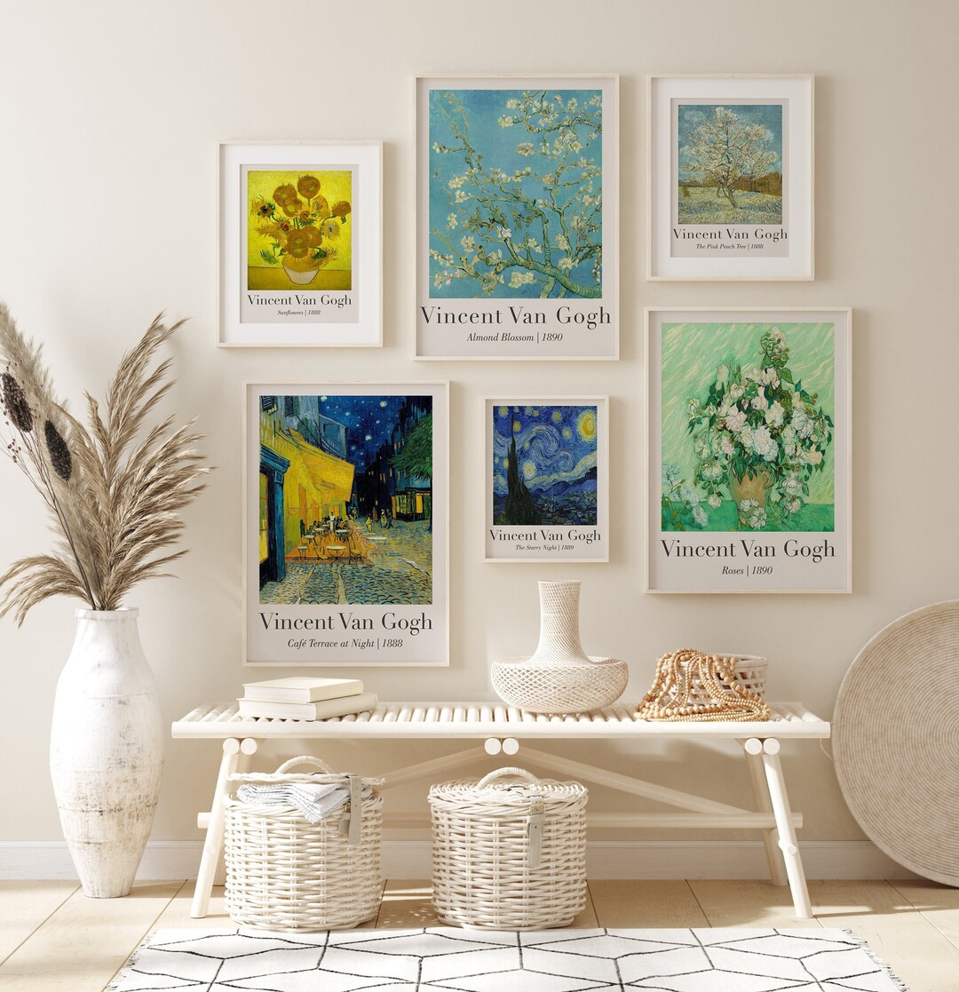 Vincent Van Gogh Printable Wall Art Set of 6, Vintage Museum Exhibition ...