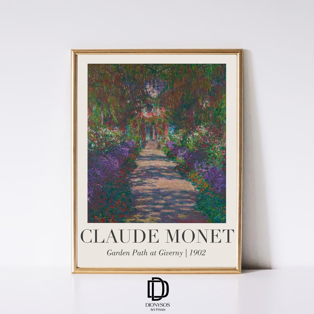 Claude Monet Printable Wall Art, Botanical Garden Path at Giverny Print ...