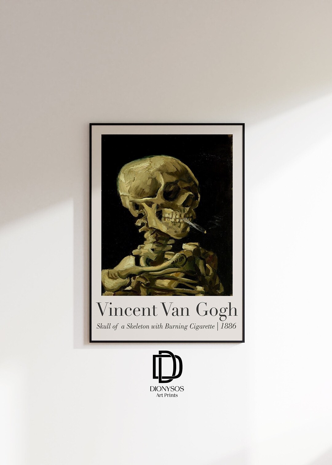 Van Gogh Print Skull Printable Exhibition Posters, Vintage Skeleton ...