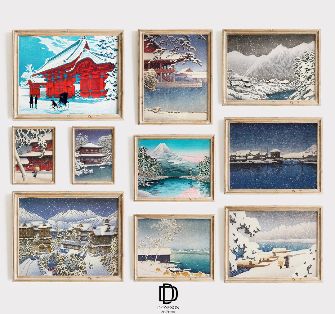 Vintage Japanese Winter Art, Artful Japanese PRINTABLE Art, Japan ...