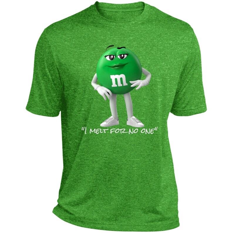M&m Shirt,mm Tshirt, Green Mm Shirt, M and M Tshirt, I Melt for No One ...