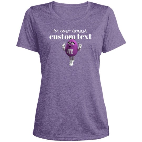 Mandm Shirtmm Tshirt Purple Mm Shirt M And M Tshirt Im Just Gonna Be Mepurple Character