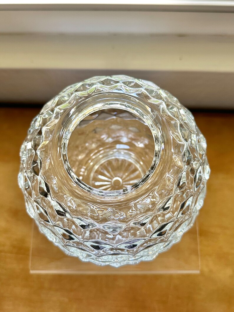 Fostoria American Pattern Clear Crystal Glass Cubist Fairy Lamp for ...