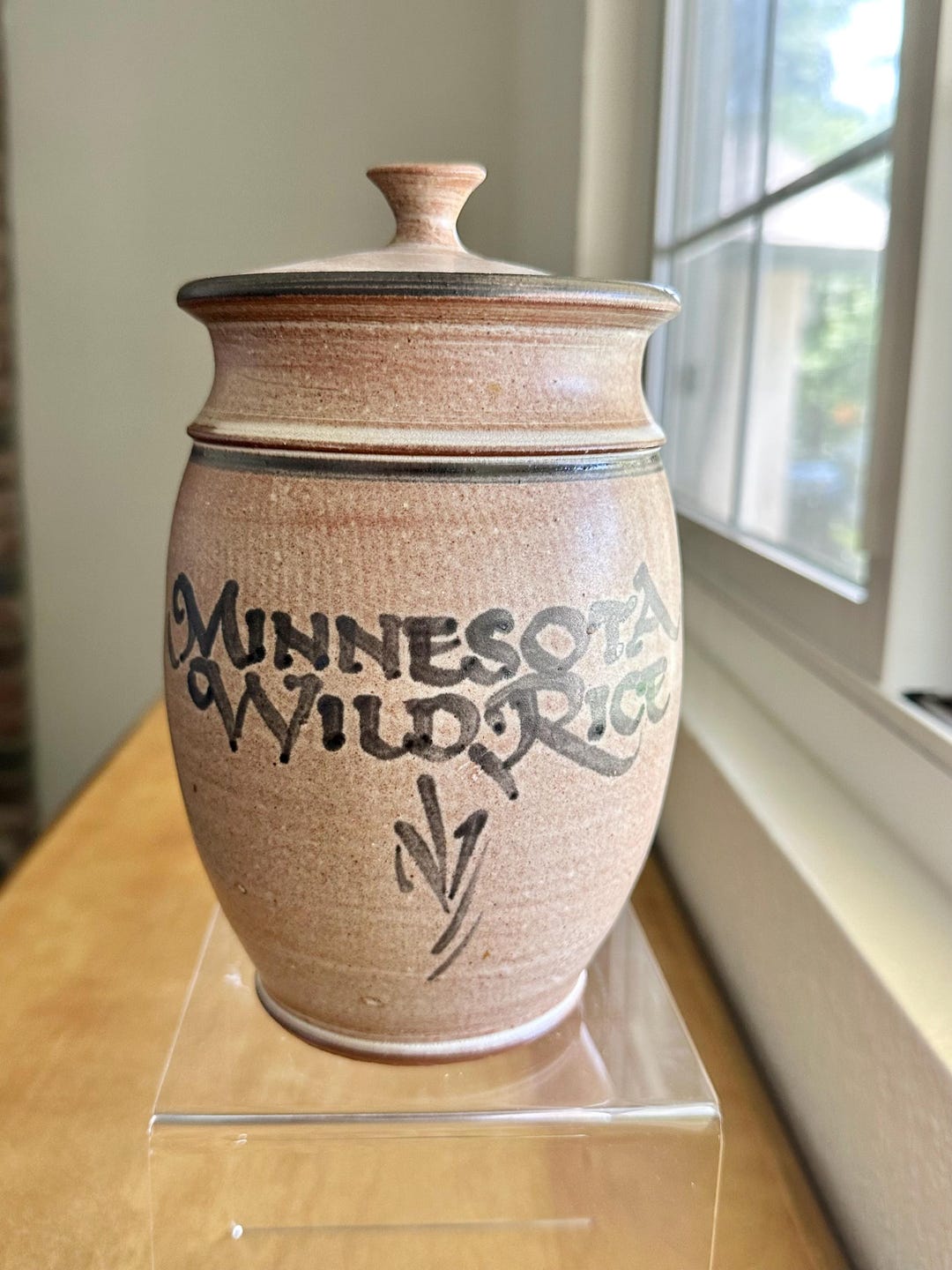 Deneen Pottery Minnesota Wild Rice Ceramic Storage Canister & Lid ...