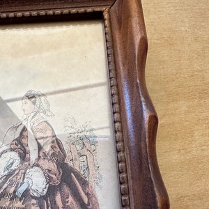 Miroir Des Modes French Wood Framed Pair of 1800s Women Fashion Prints ...