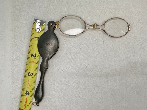 14k Gold Rimmed Folding Flip Out Lorgnette Opera Spec… - Gem