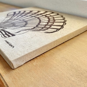 Marushka 16” Seashore Scallop Shell Screen Printed Art on Linen ...