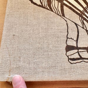 Marushka 16” Seashore Scallop Shell Screen Printed Art on Linen ...