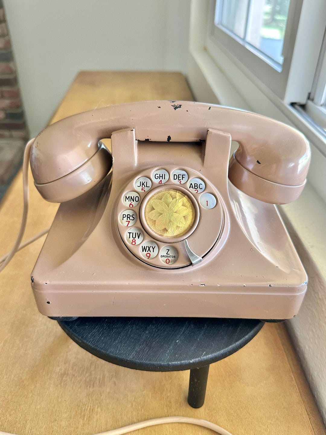 North Electric 1940s Art Deco Beige Telephone, Manual Rotary Dial ...