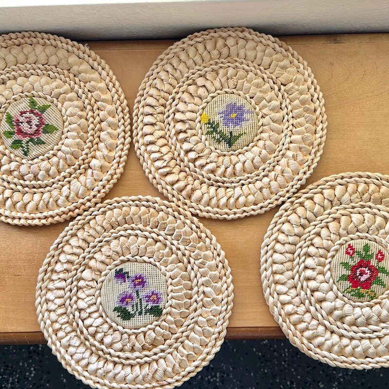Straw Trivets - Etsy