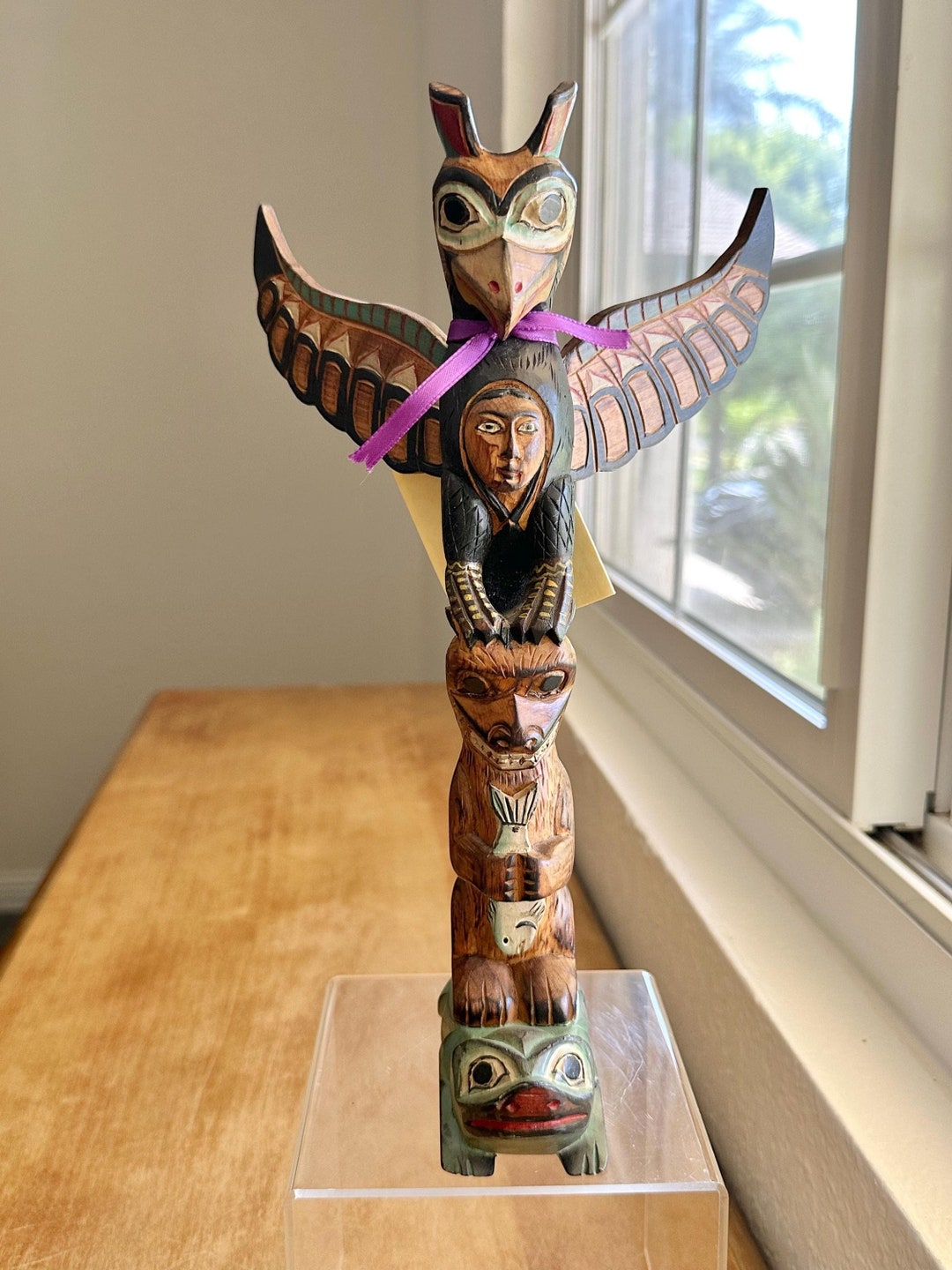 Alaska Black Diamond Native American Totem Pole Bear’s Tummy Ache Hand ...