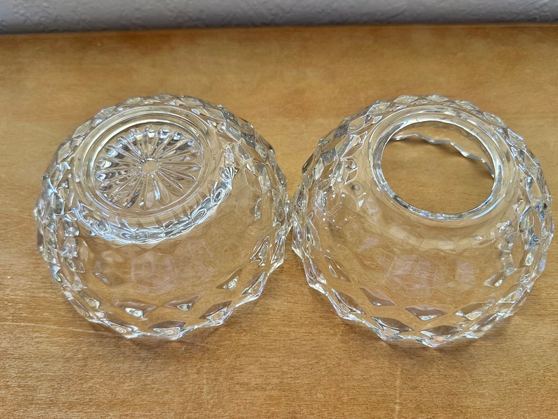 Fostoria American Pattern Clear Crystal Glass Cubist Fairy Lamp for ...