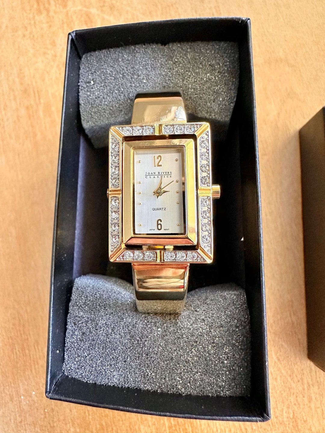 Joan Rivers Classic Crystal Quartz Watch and Bracelet Combo Gold Tone ...