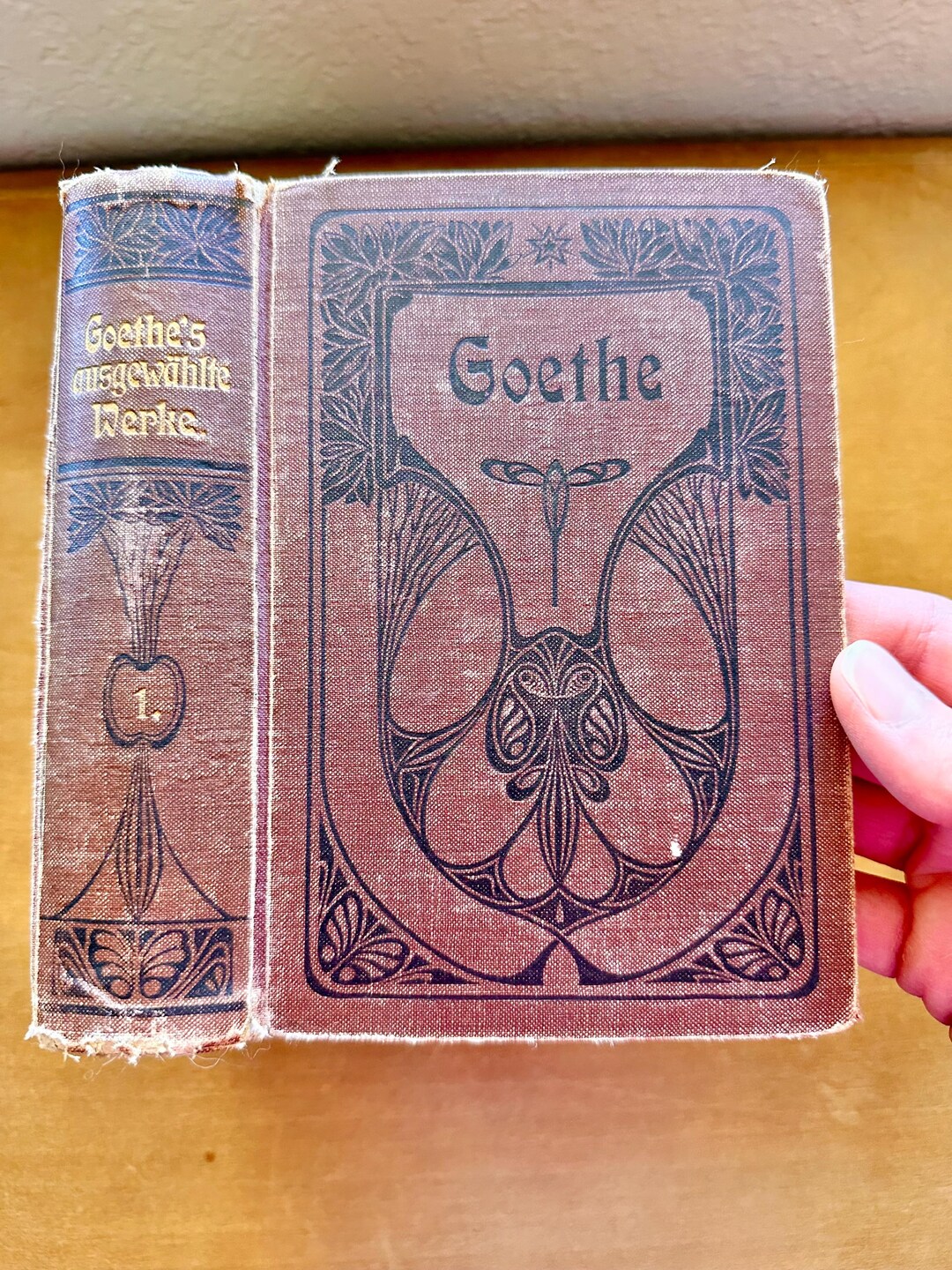 Antique German Book Goethe's Selected Works Volume 1 Ausgewahlte Banden ...