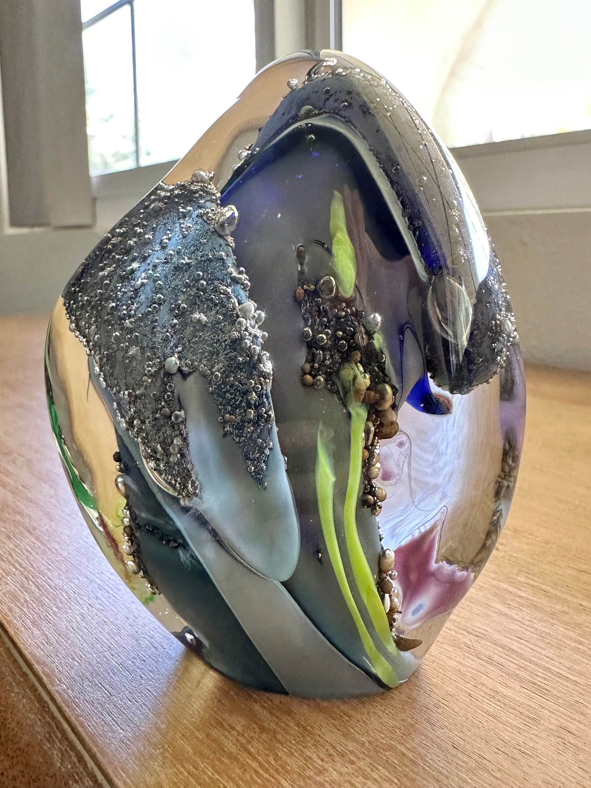 Zellique Art Glass Reef Ocean/sea Wave Sculpture Paperweight - Etsy