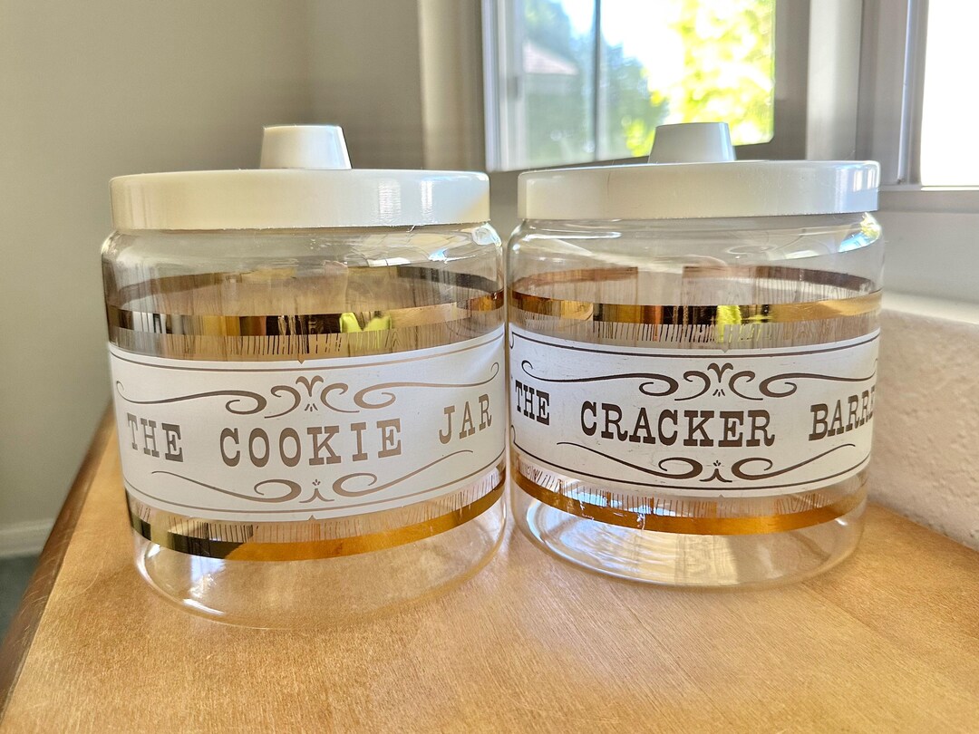 Pyrex Clear Glass Storage Canisters Set of Two the Cookie Jar and the ...