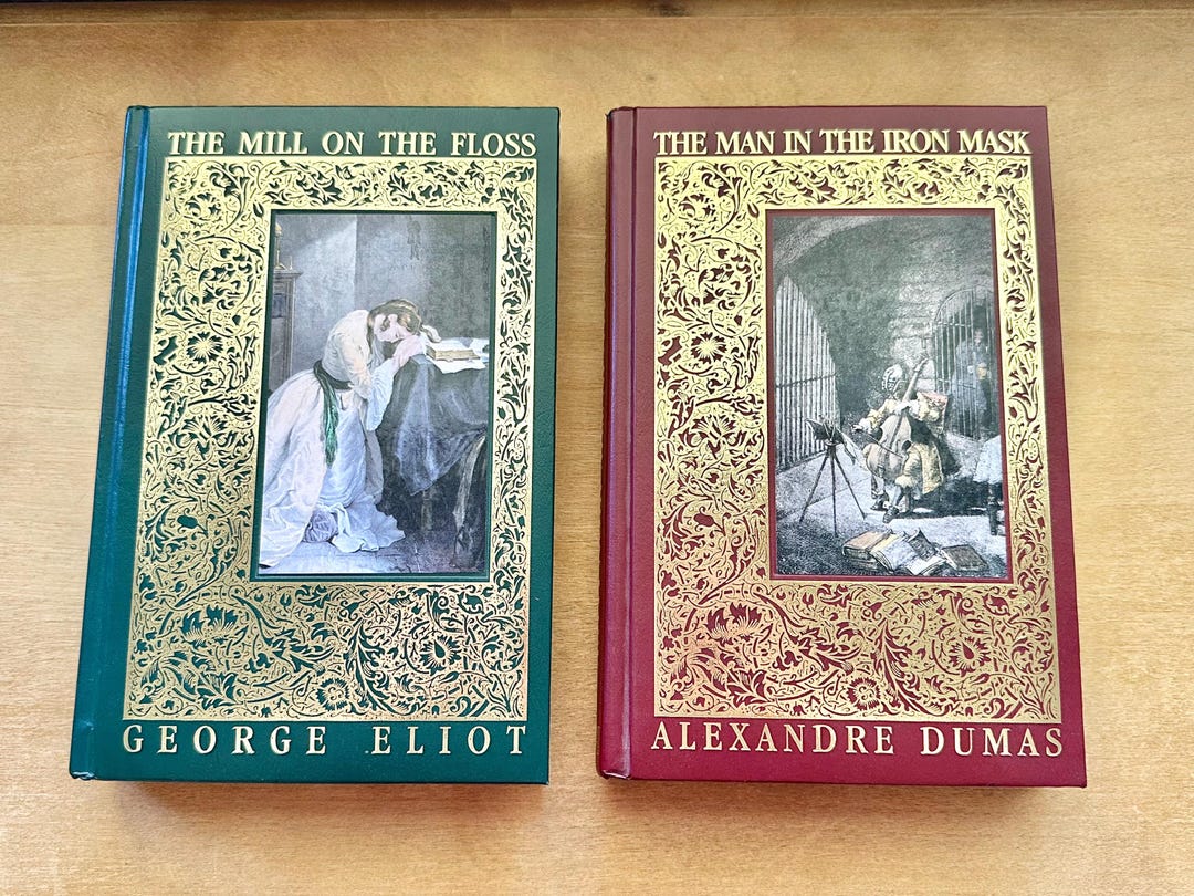 Pair of Classic Novels Man in Iron Mask and Mill on the Floss, Gold ...