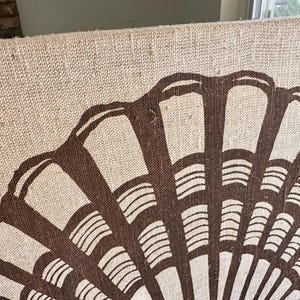 Marushka 16” Seashore Scallop Shell Screen Printed Art on Linen ...
