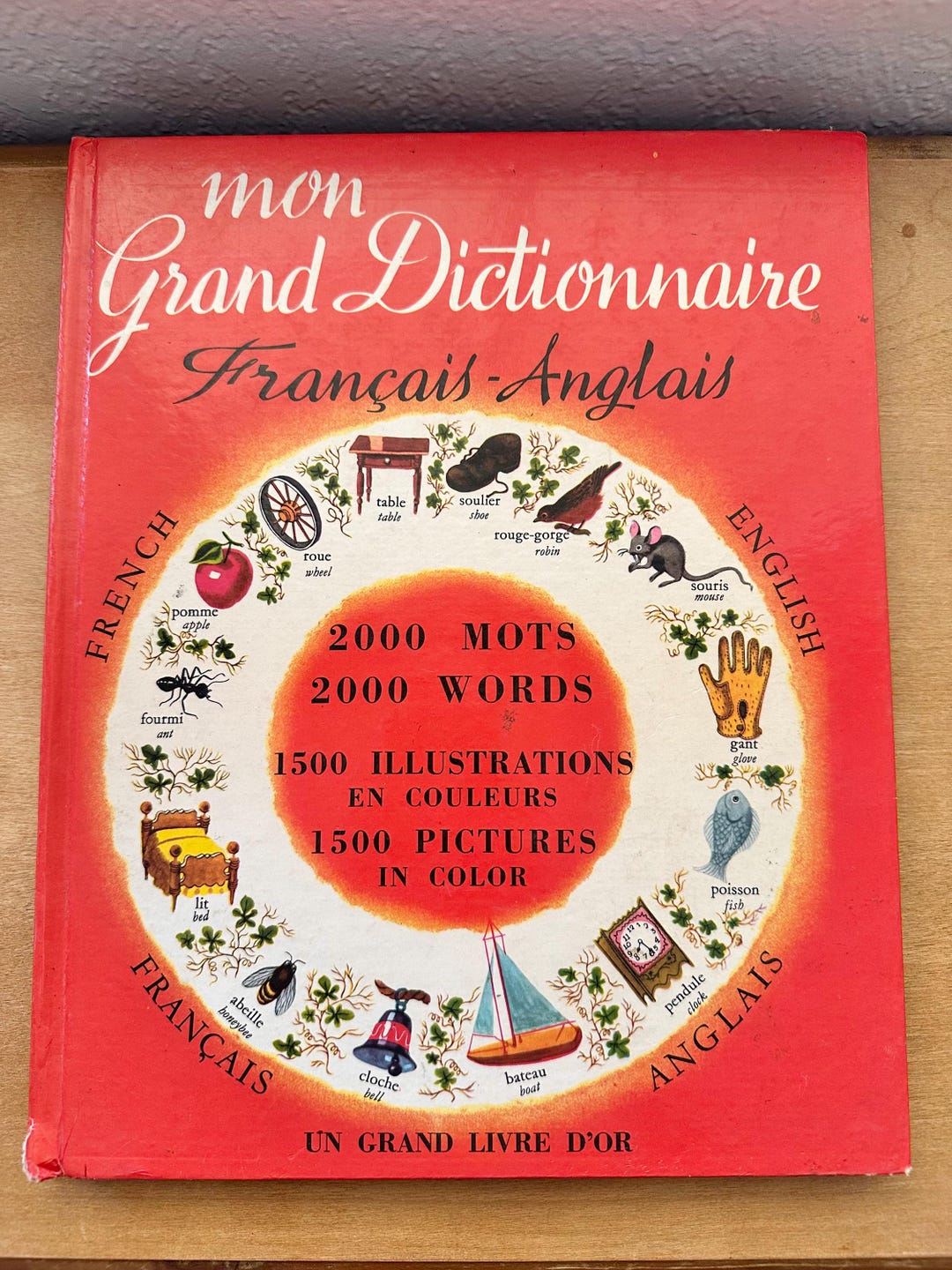 Mon Grand Dictionnaire Francois Anglais Hardback Book in French ...