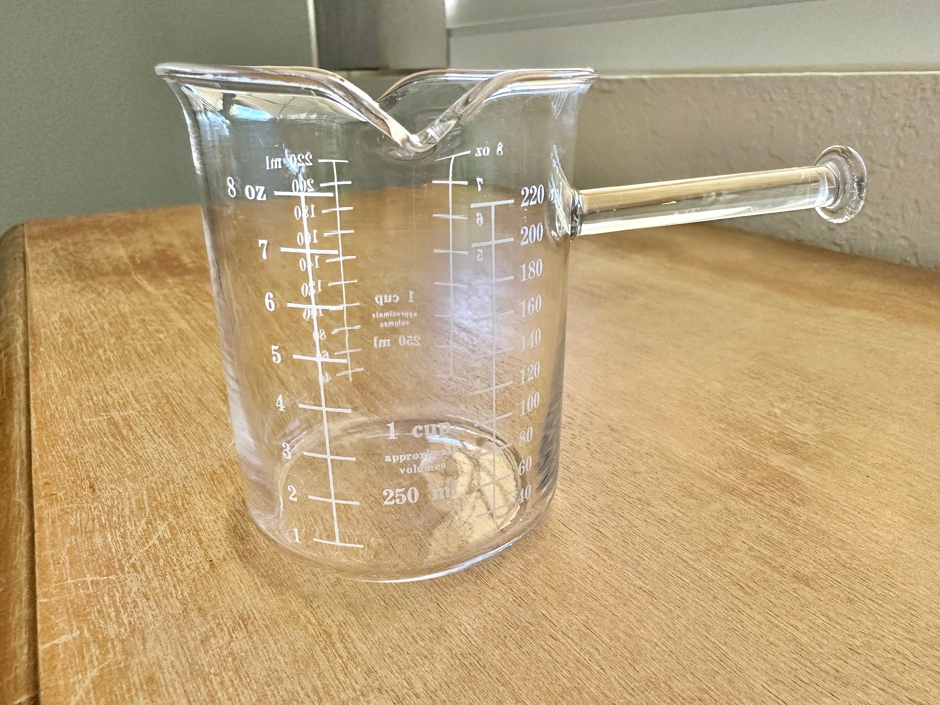 Glass Science Lab Beaker Double Spout Pour With Handle 250ml - Etsy